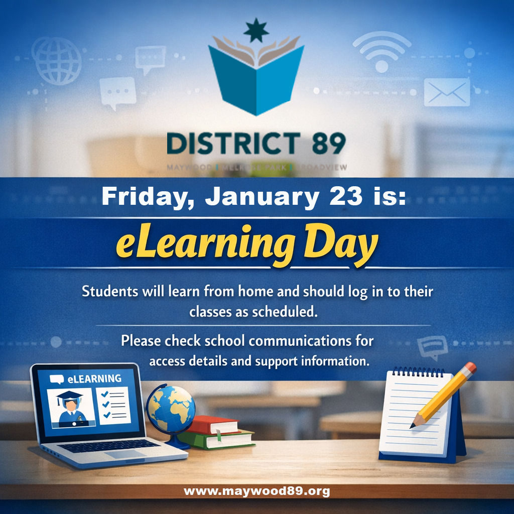 Roosevelt Elementary School - eLearning Day – Friday, Jan. 23